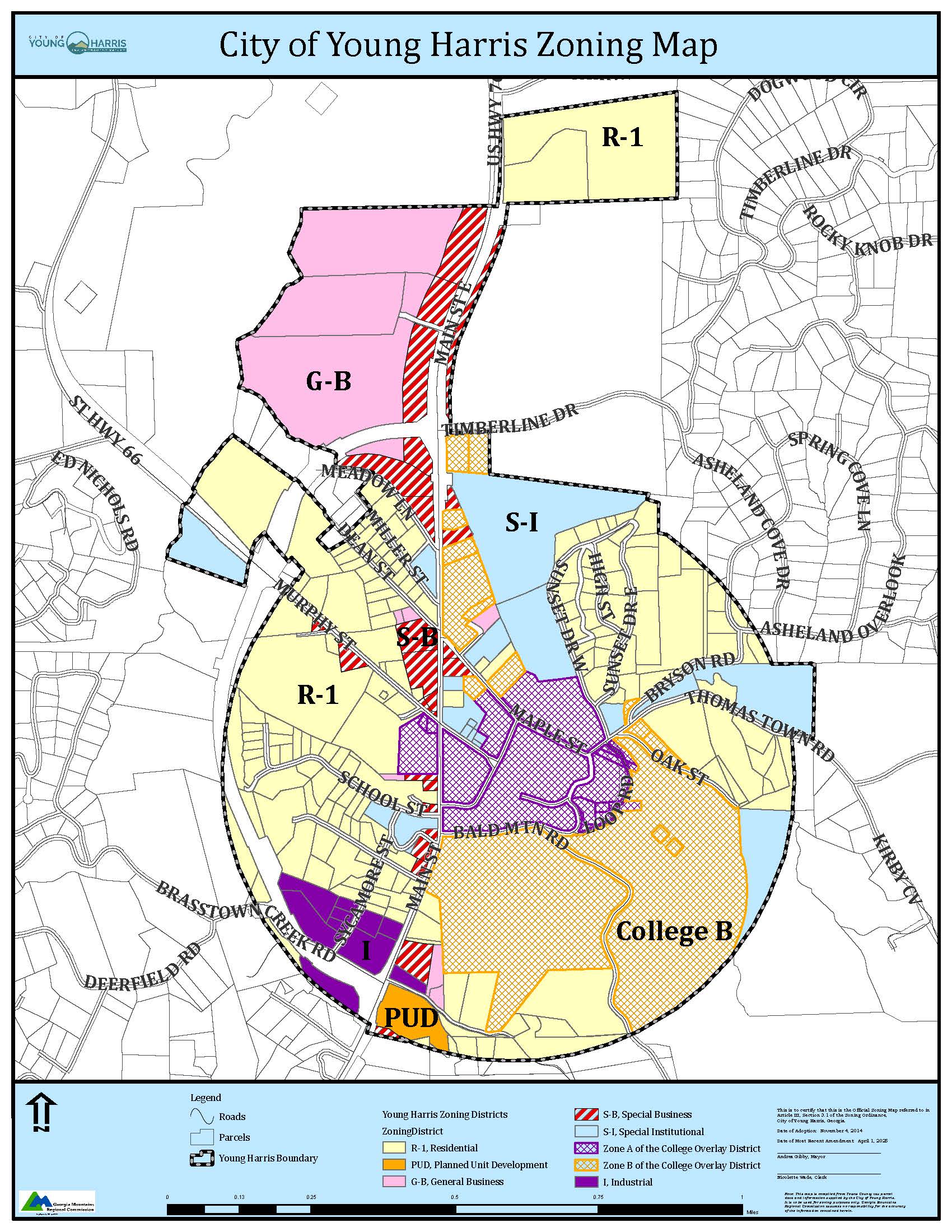 City of Young Harris Zoning Map | Young Harris GA